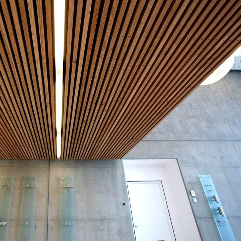 Create your oasis with custom wood ceiling tiles